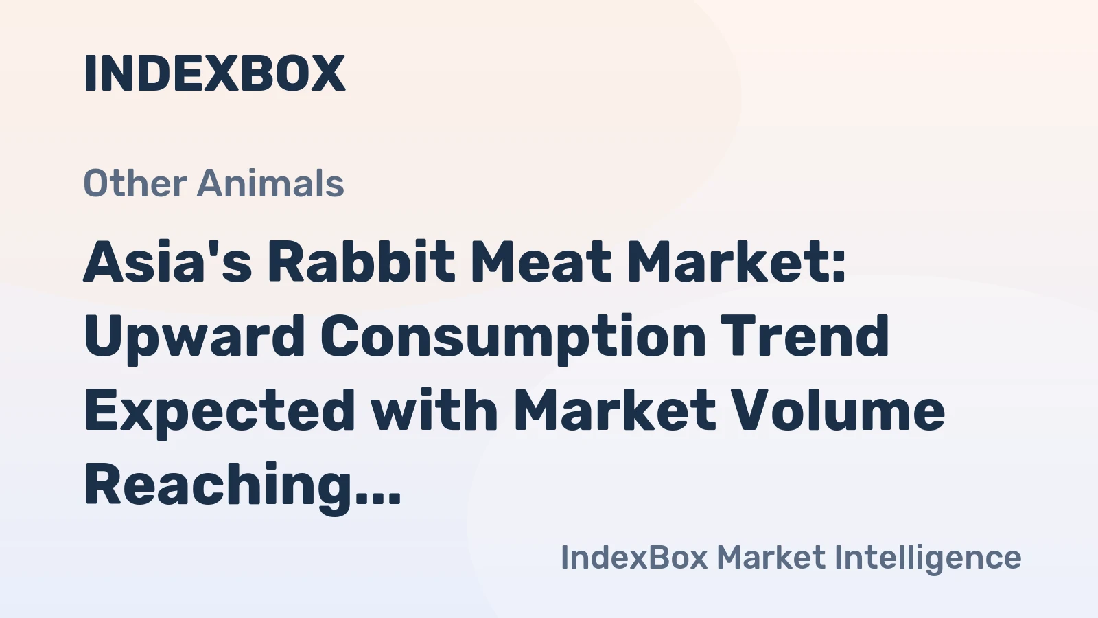 Asia's Rabbit Meat Market: Upward Consumption Trend Expected with Market Volume Reaching 542K Tons by 2035