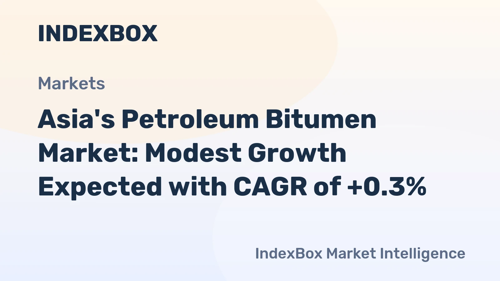 Asia's Petroleum Bitumen Market: Modest Growth Expected with CAGR of +0.3%