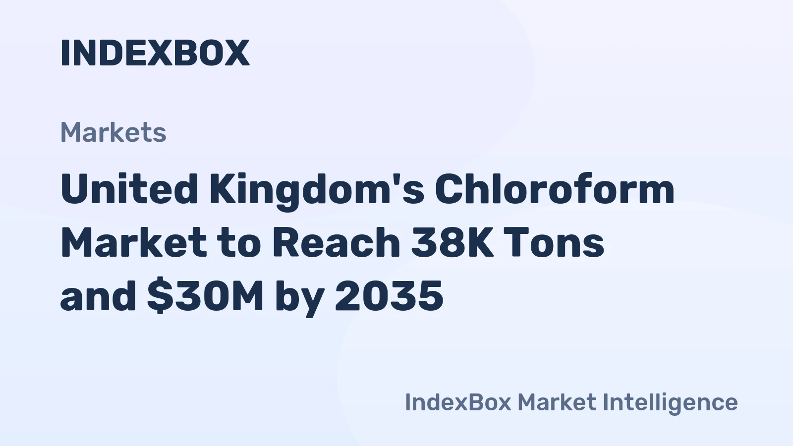 United Kingdom's Chloroform Market to Reach 38K Tons and $30M by 2035
