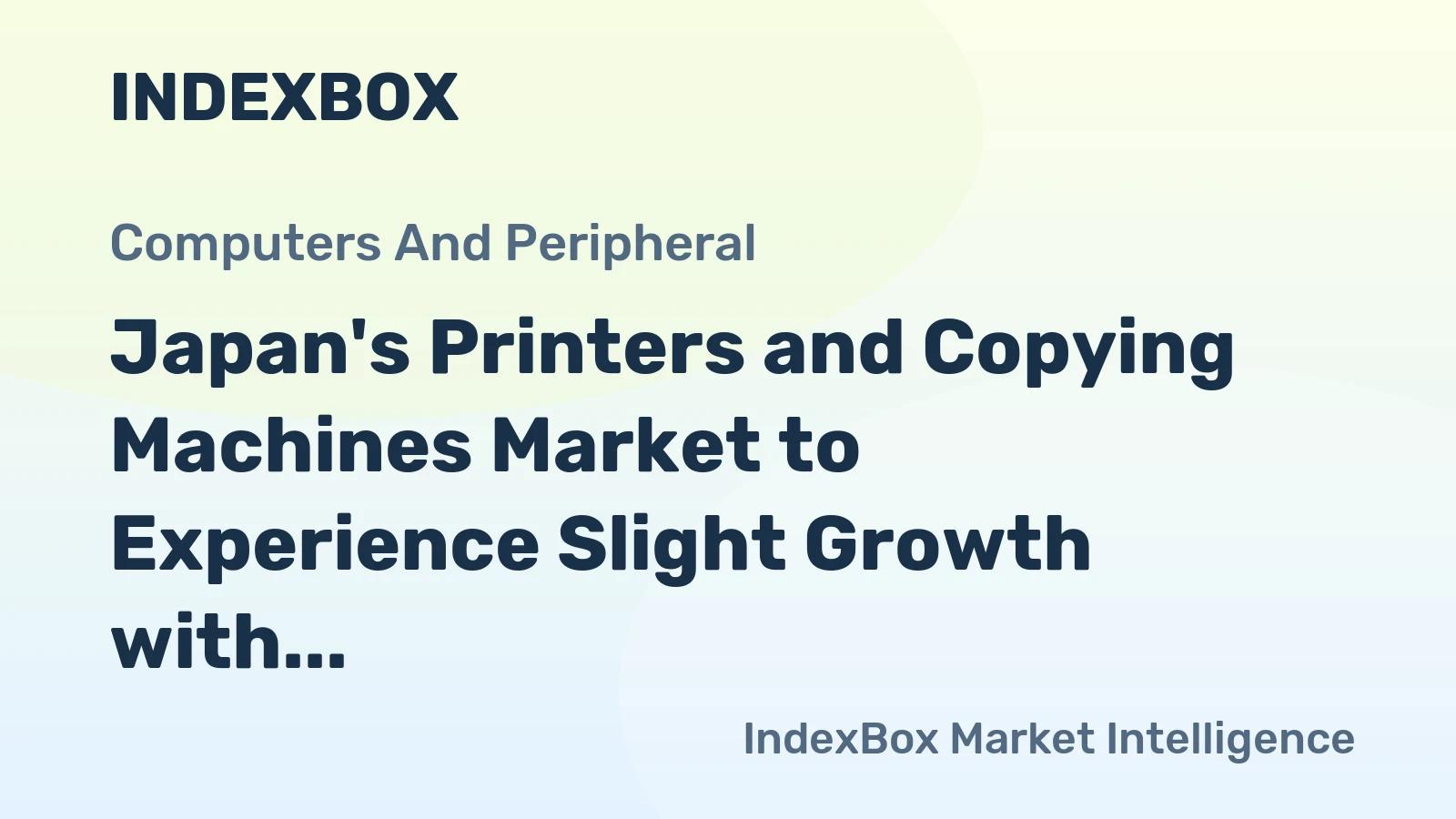 Japan's Printers and Copying Machines Market to Experience Slight Growth with +0.5% CAGR from 2024 to 2035