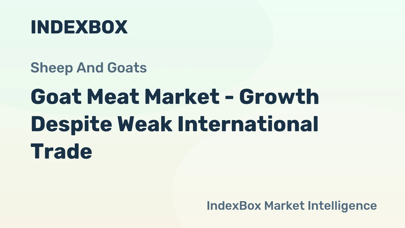 Goat Meat Market - Growth Despite Weak International Trade