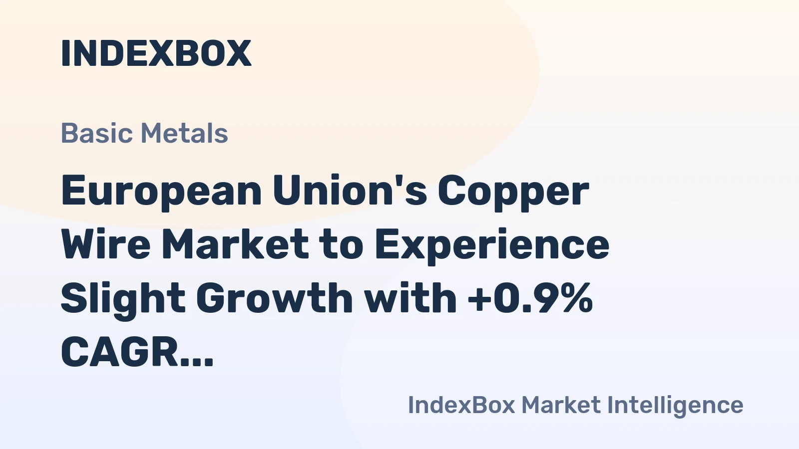 European Union's Copper Wire Market to Experience Slight Growth with +0.9% CAGR
