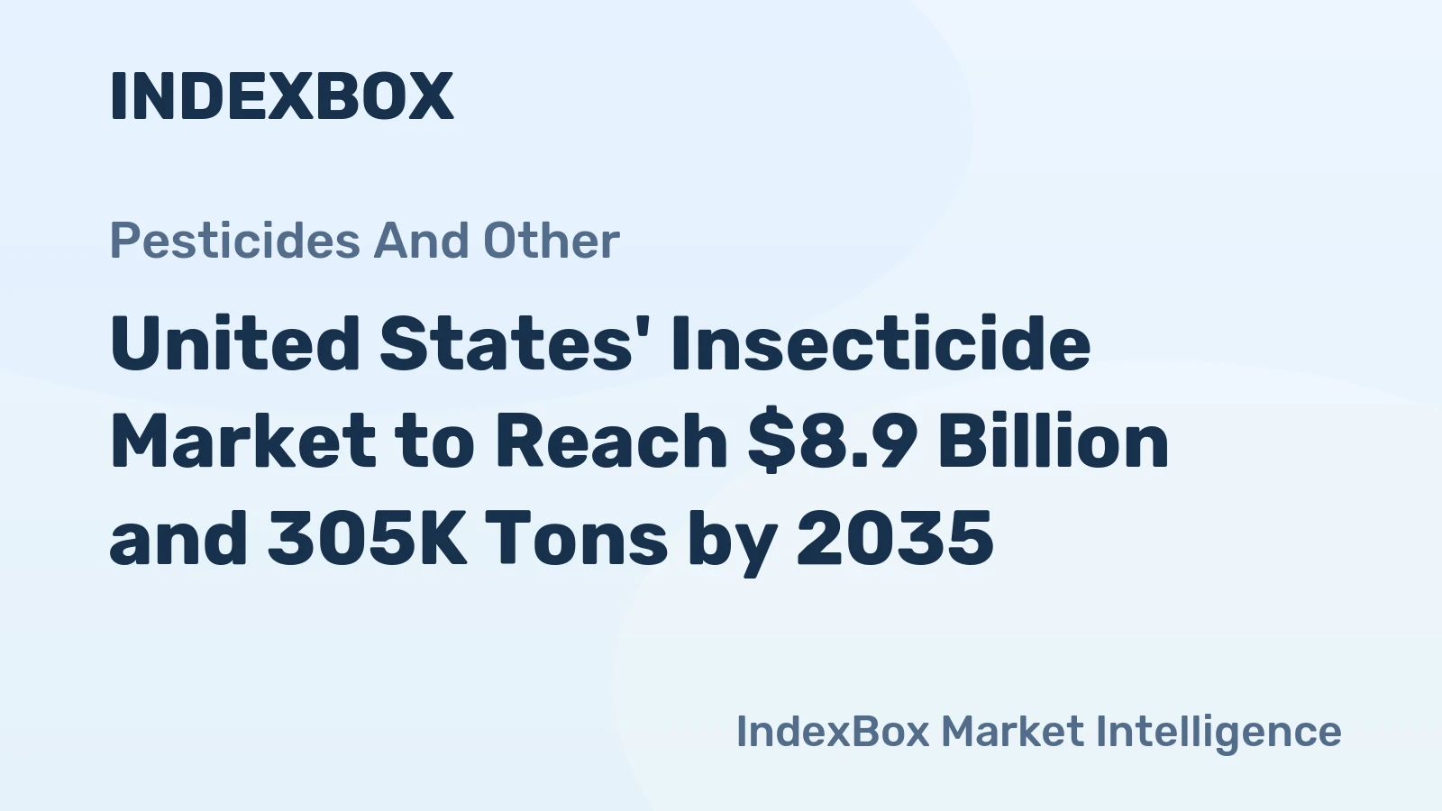 United States' Insecticide Market to Reach $8.9 Billion and 305K Tons by 2035