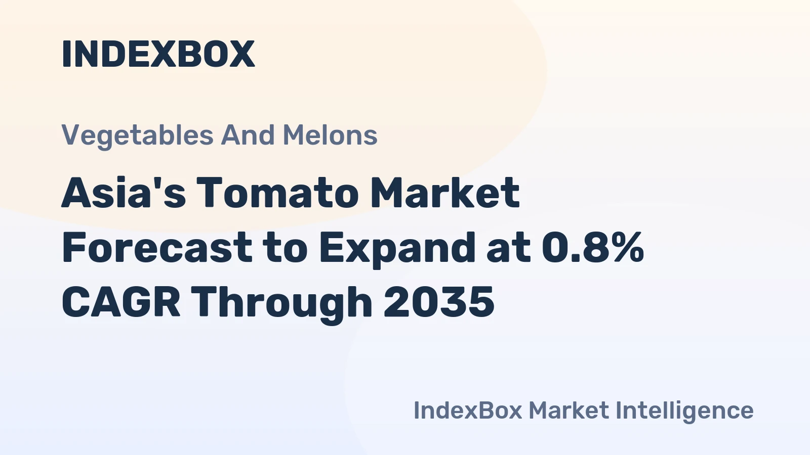 Asia's Tomato Market Forecast to Expand at 0.8% CAGR Through 2035