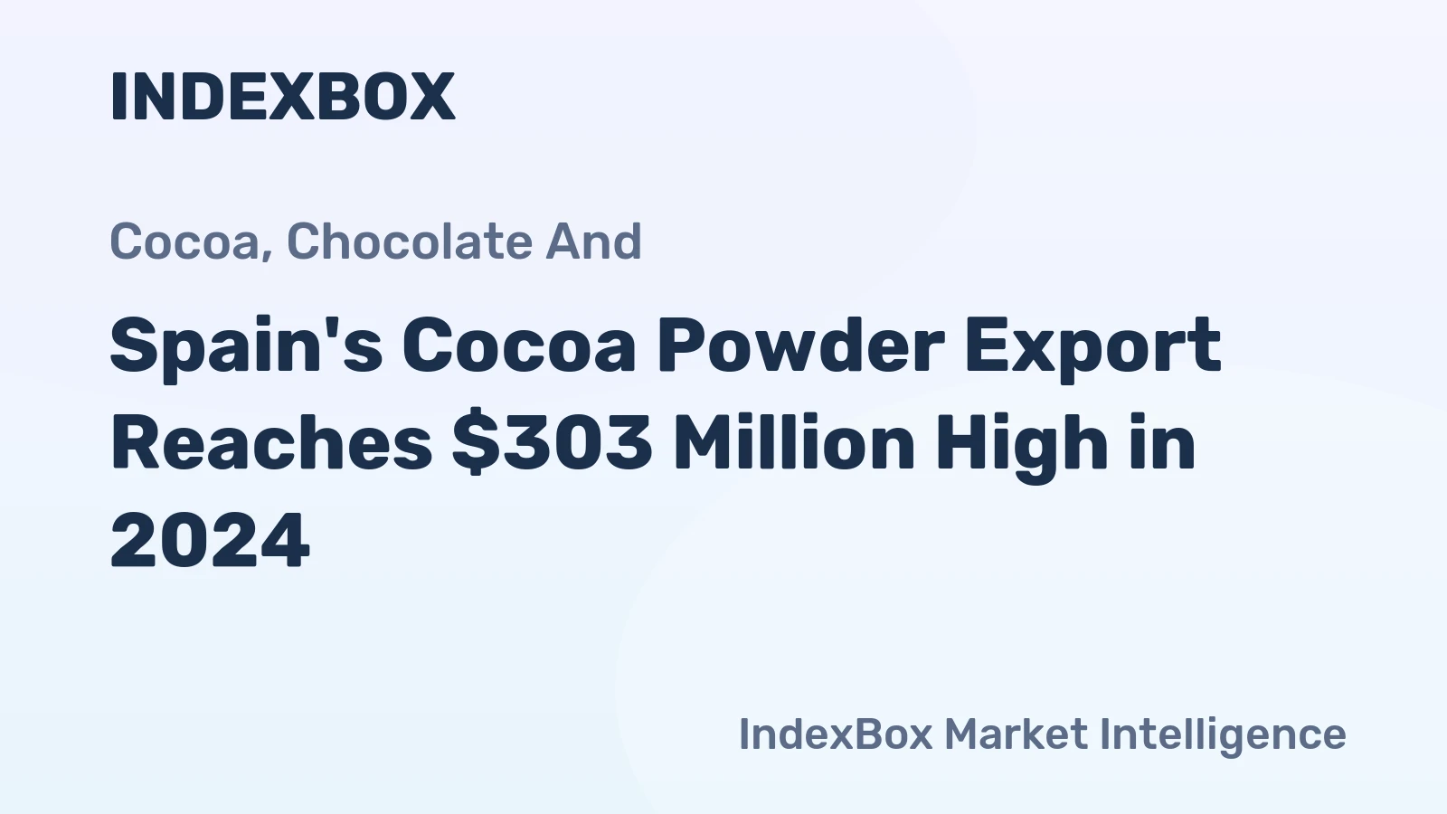 Spain's Cocoa Powder Export Reaches $303 Million High in 2024