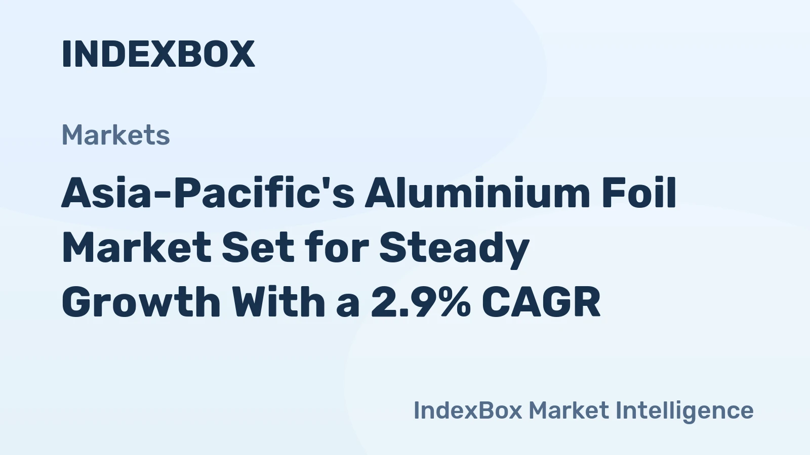 Asia-Pacific's Aluminium Foil Market Set for Steady Growth With a 2.9% CAGR