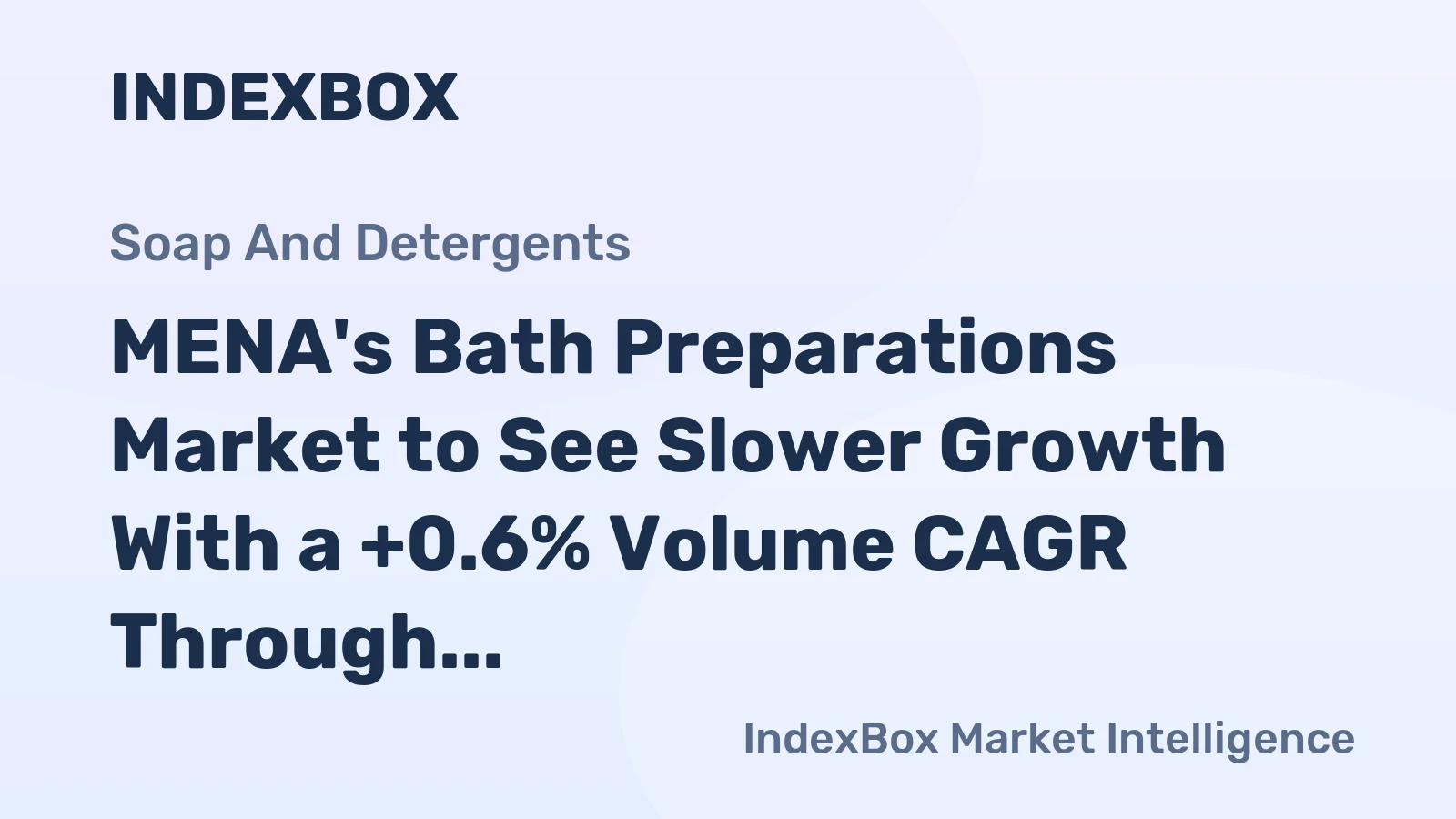 MENA's Bath Preparations Market to See Slower Growth With a +0.6% Volume CAGR Through 2035