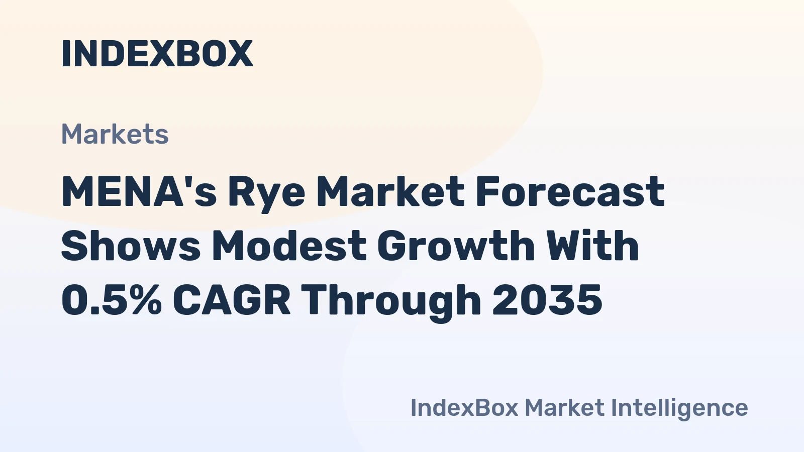 MENA's Rye Market Forecast Shows Modest Growth With 0.5% CAGR Through 2035