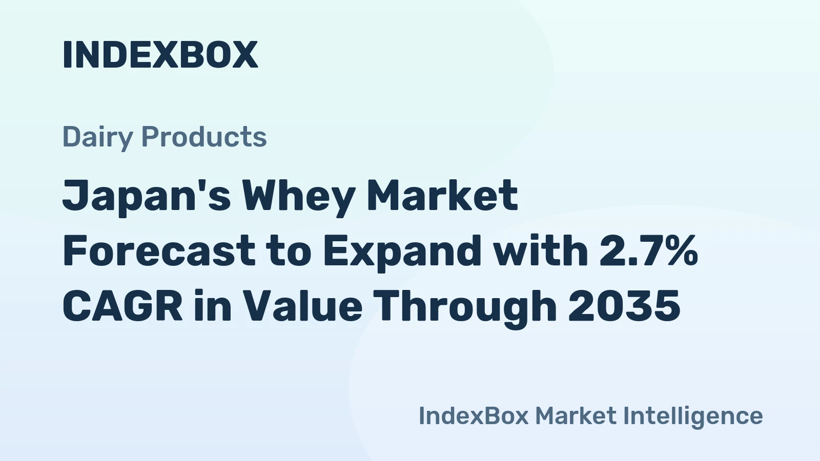 Japan's Whey Market Forecast to Expand with 2.7% CAGR in Value Through 2035