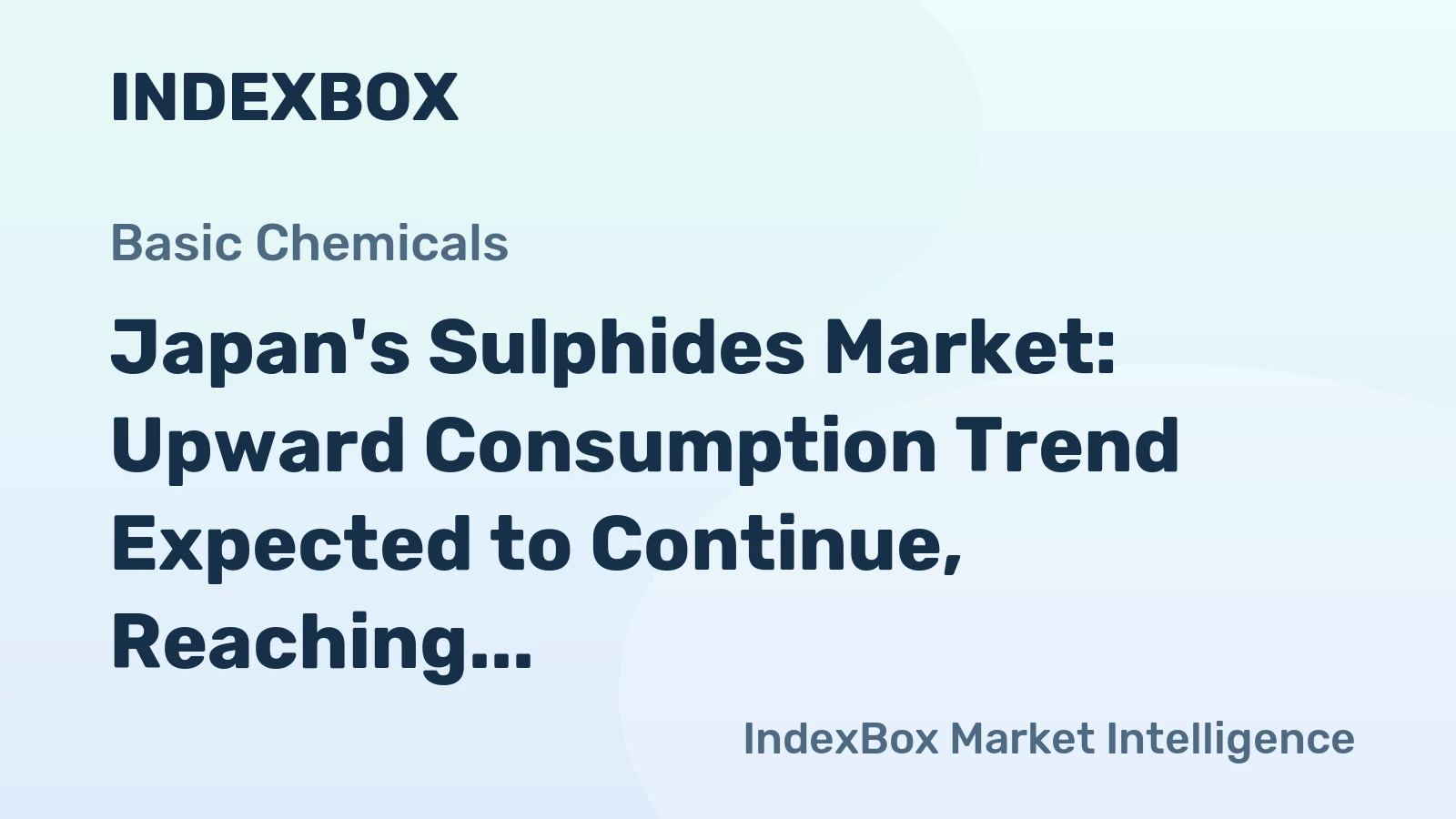 Japan's Sulphides Market: Upward Consumption Trend Expected to Continue, Reaching 93K tons and $415M by 2035