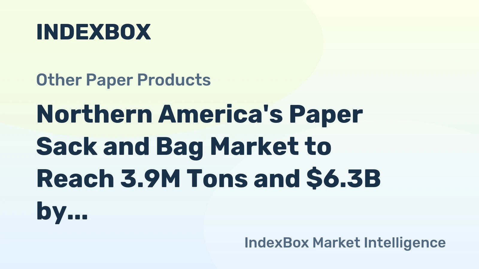 Northern America's Paper Sack and Bag Market to Reach 3.9M Tons and $6.3B by 2035