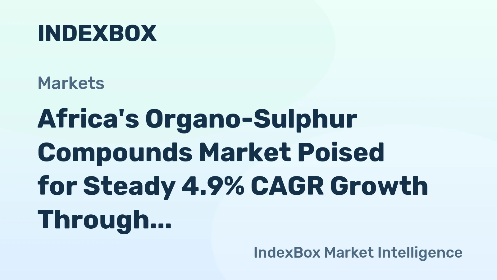 Africa's Organo-Sulphur Compounds Market Poised for Steady 4.9% CAGR Growth Through 2035