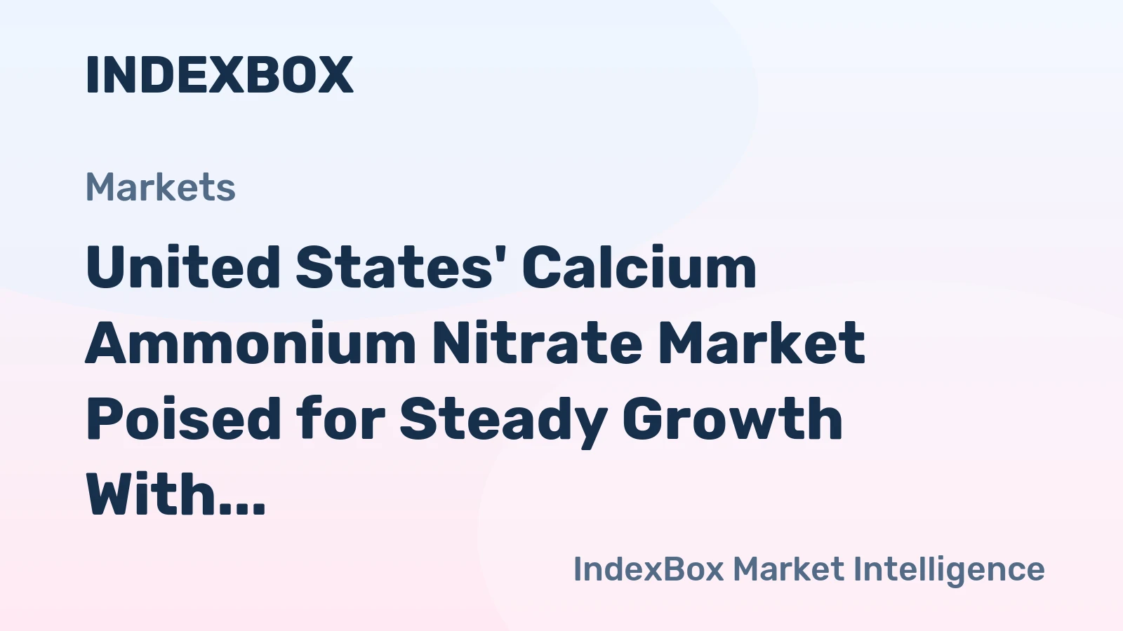 United States' Calcium Ammonium Nitrate Market Poised for Steady Growth With 2.1% CAGR in Value