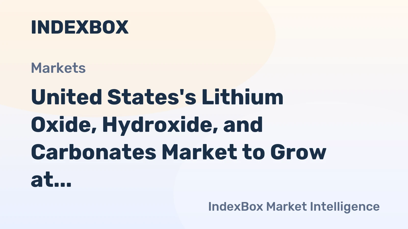 United States's Lithium Oxide, Hydroxide, and Carbonates Market to Grow at a CAGR of +1.2% by 2035, Reaching 21K Tons