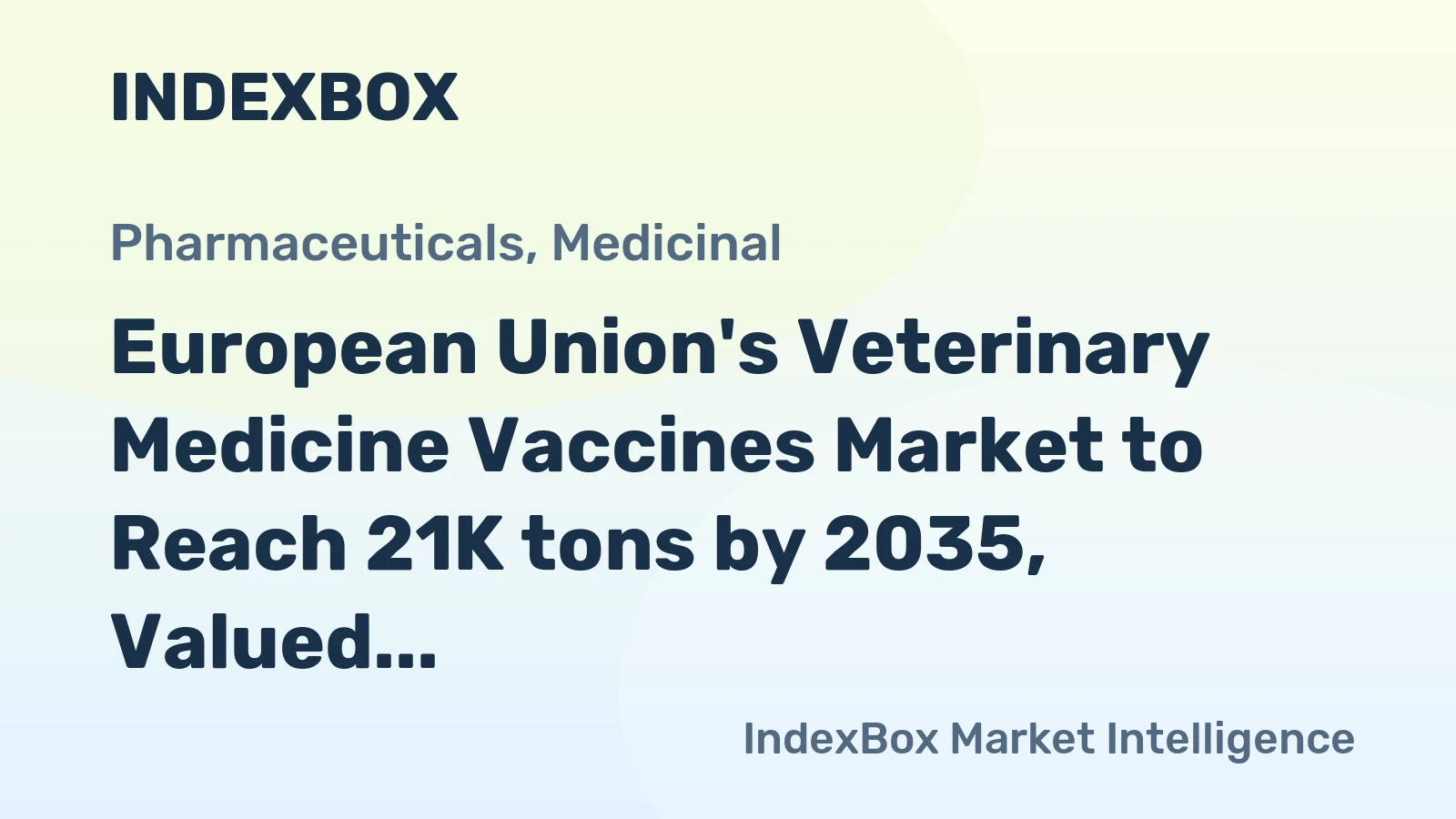 European Union's Veterinary Medicine Vaccines Market to Reach 21K tons by 2035, Valued at $2.8B
