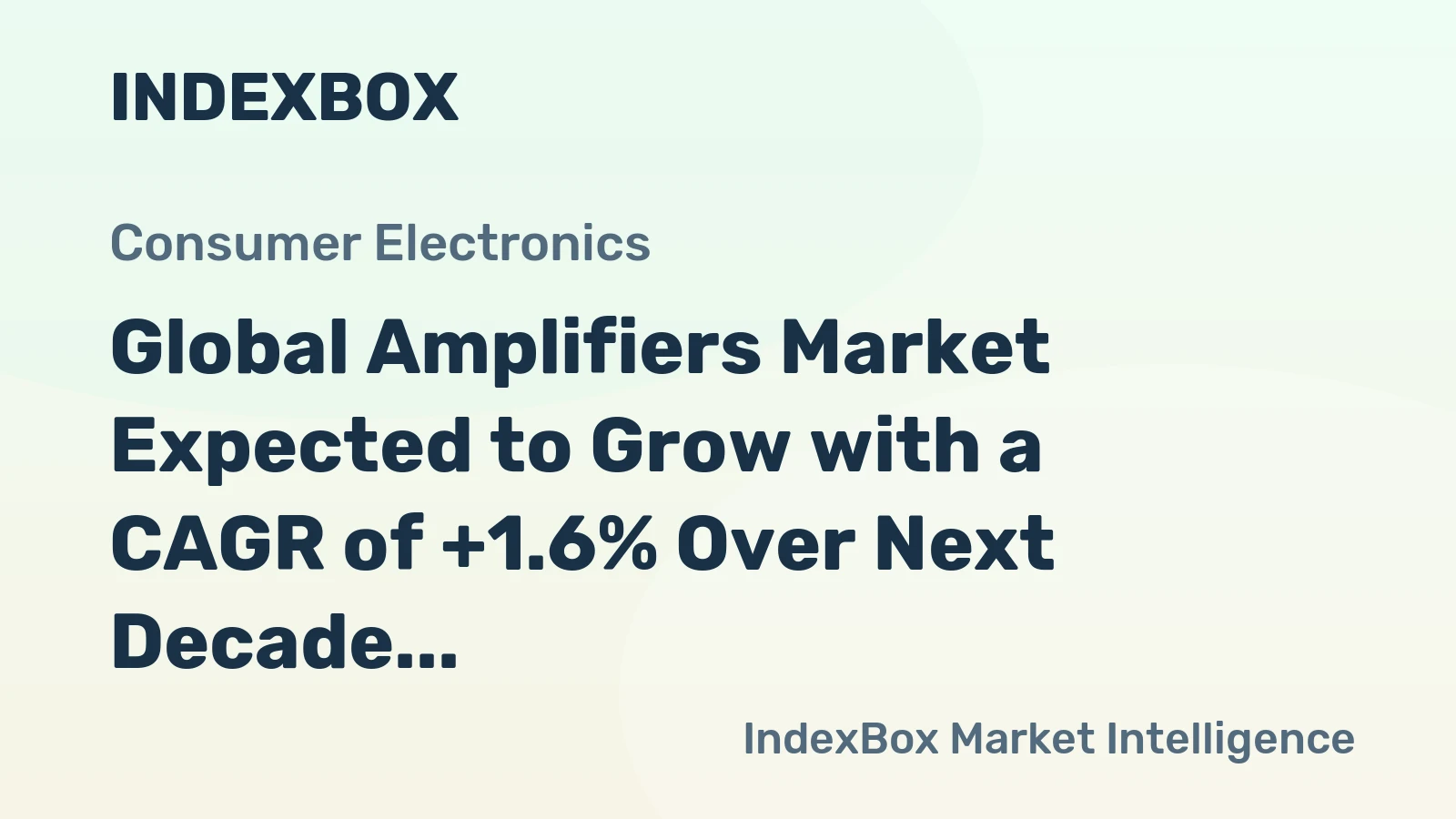 Global Amplifiers Market Expected to Grow with a CAGR of +1.6% Over Next Decade