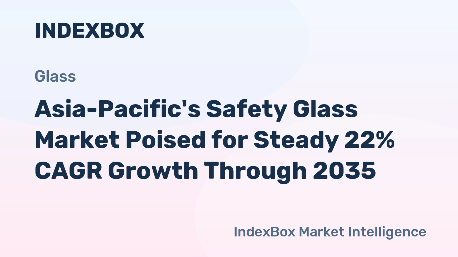 Asia-Pacific's Safety Glass Market Poised for Steady 22% CAGR Growth Through 2035