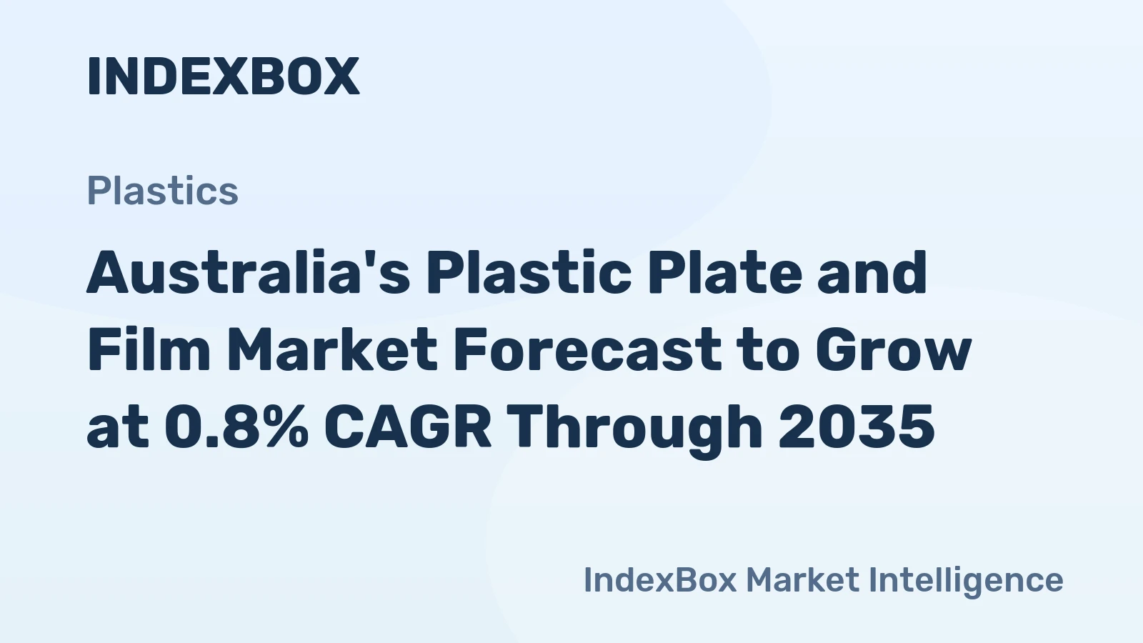 Australia's Plastic Plate and Film Market Forecast to Grow at 0.8% CAGR Through 2035