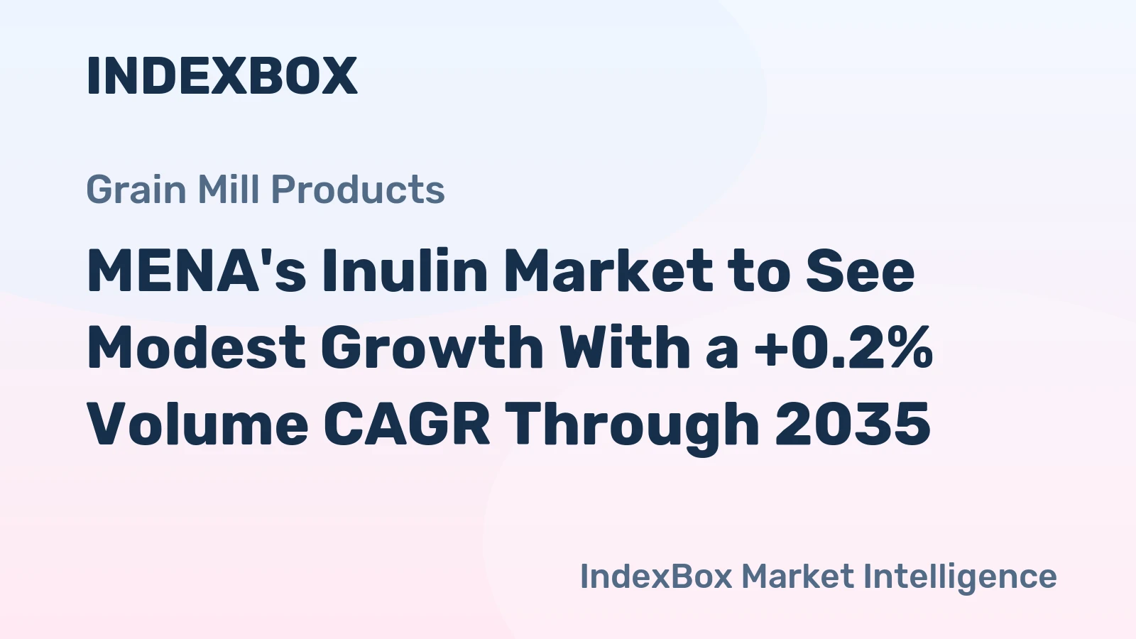 MENA's Inulin Market to See Modest Growth With a +0.2% Volume CAGR Through 2035