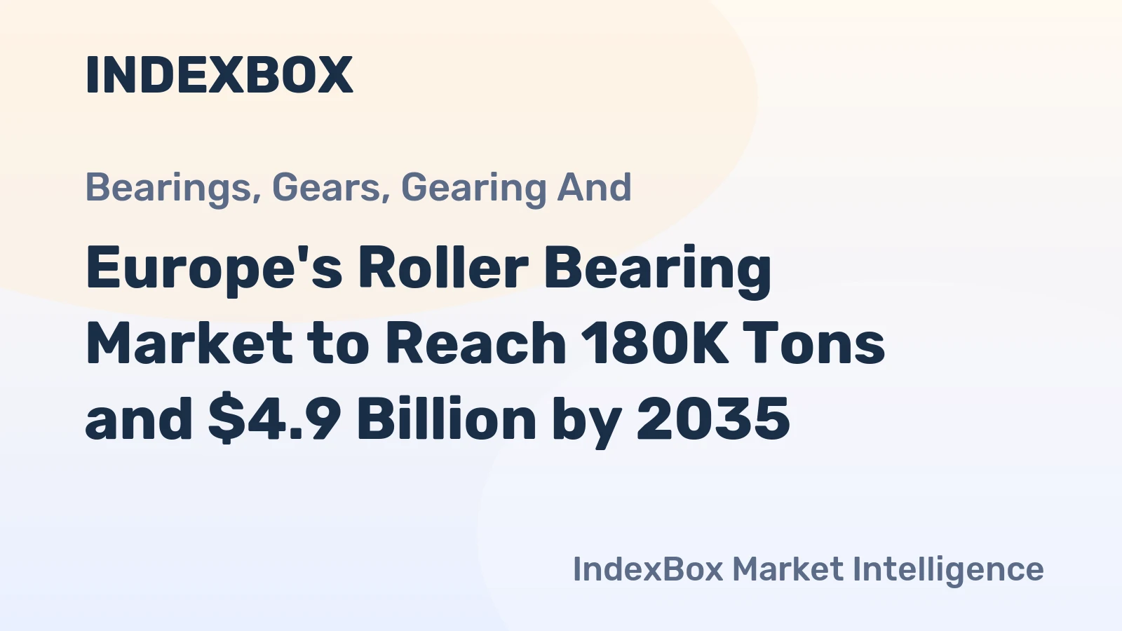 Europe's Roller Bearing Market to Reach 180K Tons and $4.9 Billion by 2035