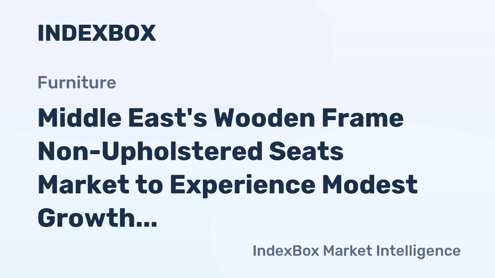 Middle East's Wooden Frame Non-Upholstered Seats Market to Experience Modest Growth with a CAGR of +0.7% from 2024 to 2035