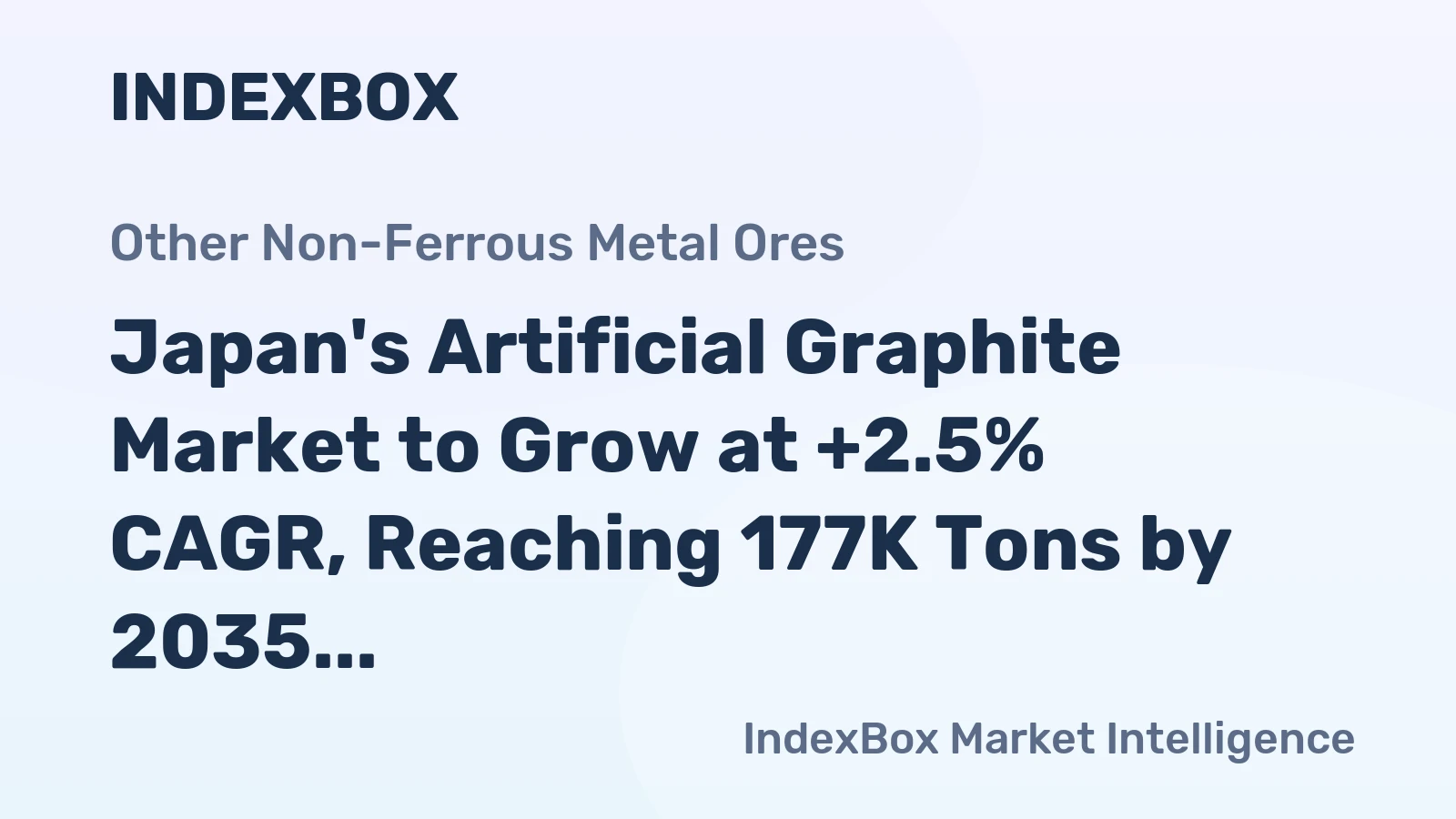 Japan's Artificial Graphite Market to Grow at +2.5% CAGR, Reaching 177K Tons by 2035