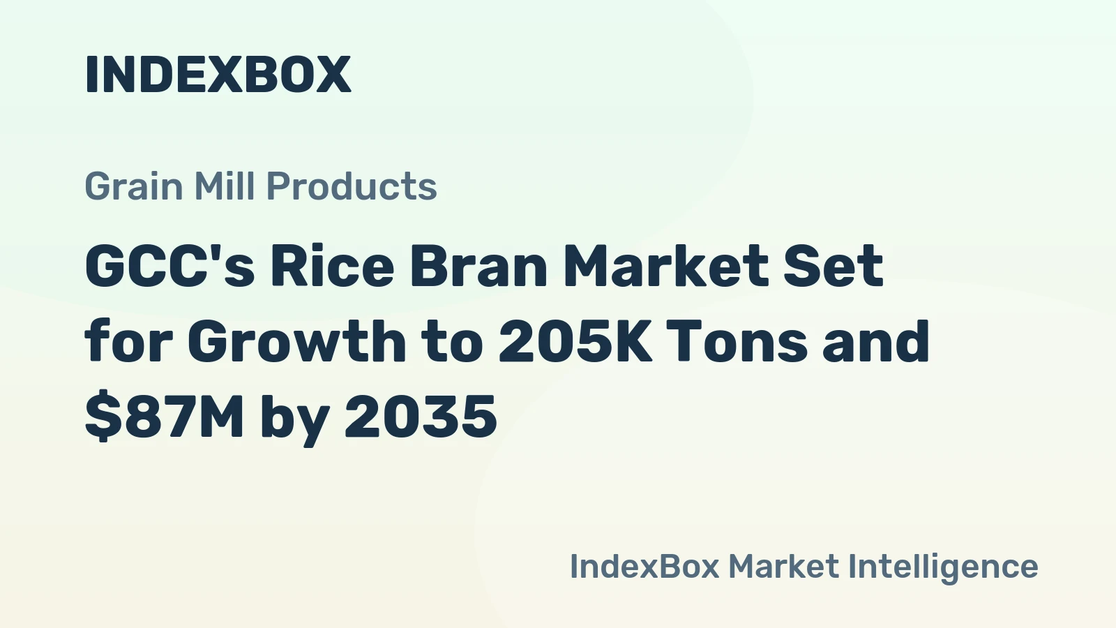 GCC's Rice Bran Market Set for Growth to 205K Tons and $87M by 2035
