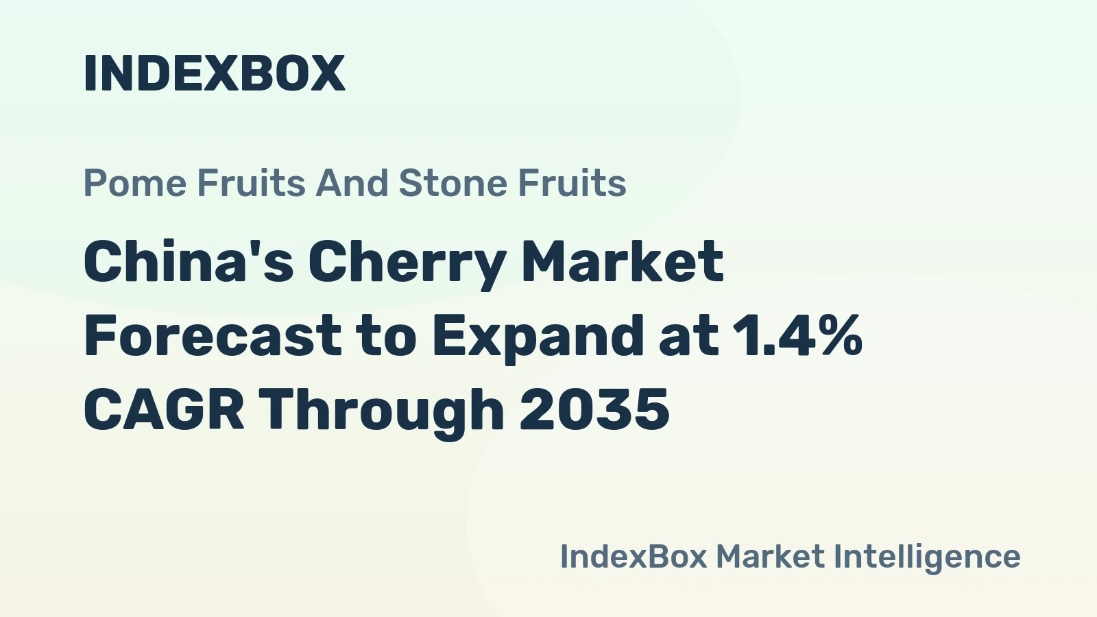 China's Cherry Market Forecast to Expand at 1.4% CAGR Through 2035