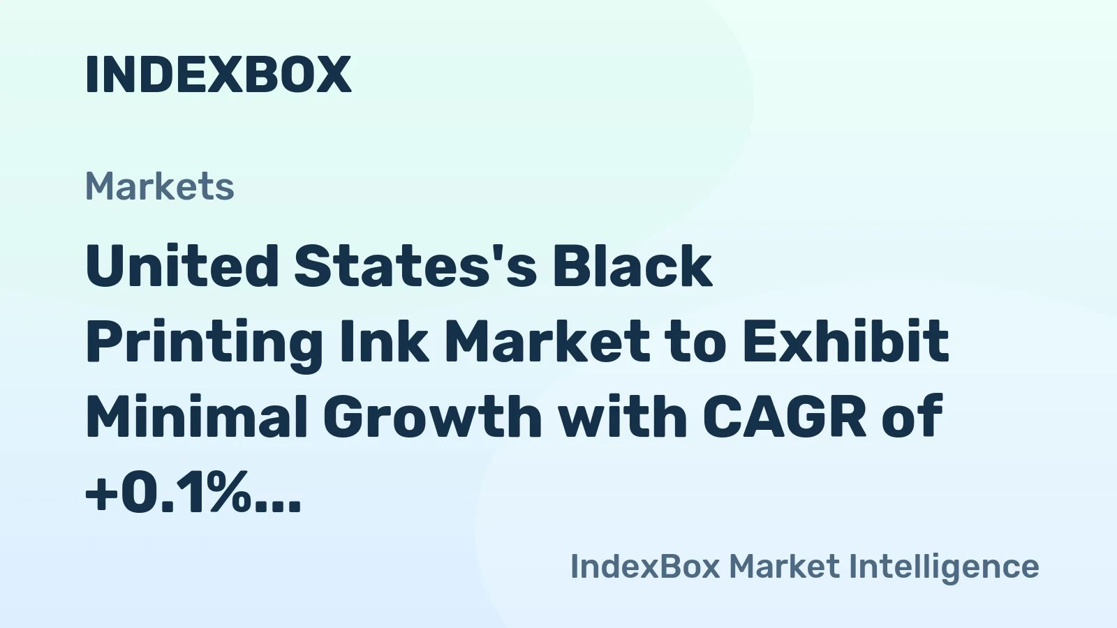 United States's Black Printing Ink Market to Exhibit Minimal Growth with CAGR of +0.1% from 2024 to 2035