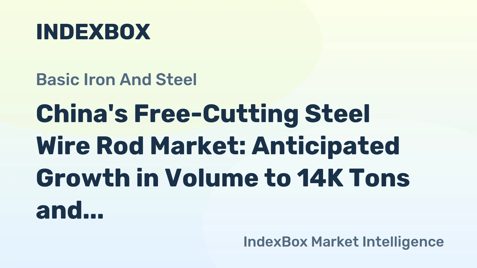 China's Free-Cutting Steel Wire Rod Market: Anticipated Growth in Volume to 14K Tons and Value to $17M by 2035