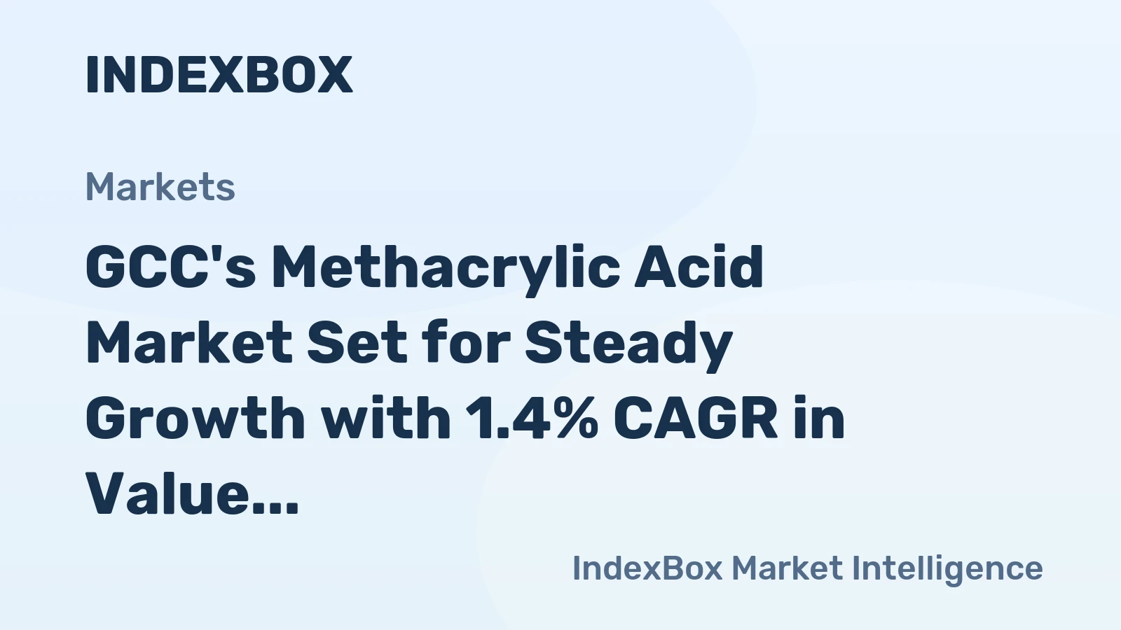GCC's Methacrylic Acid Market Set for Steady Growth with 1.4% CAGR in Value Through 2035