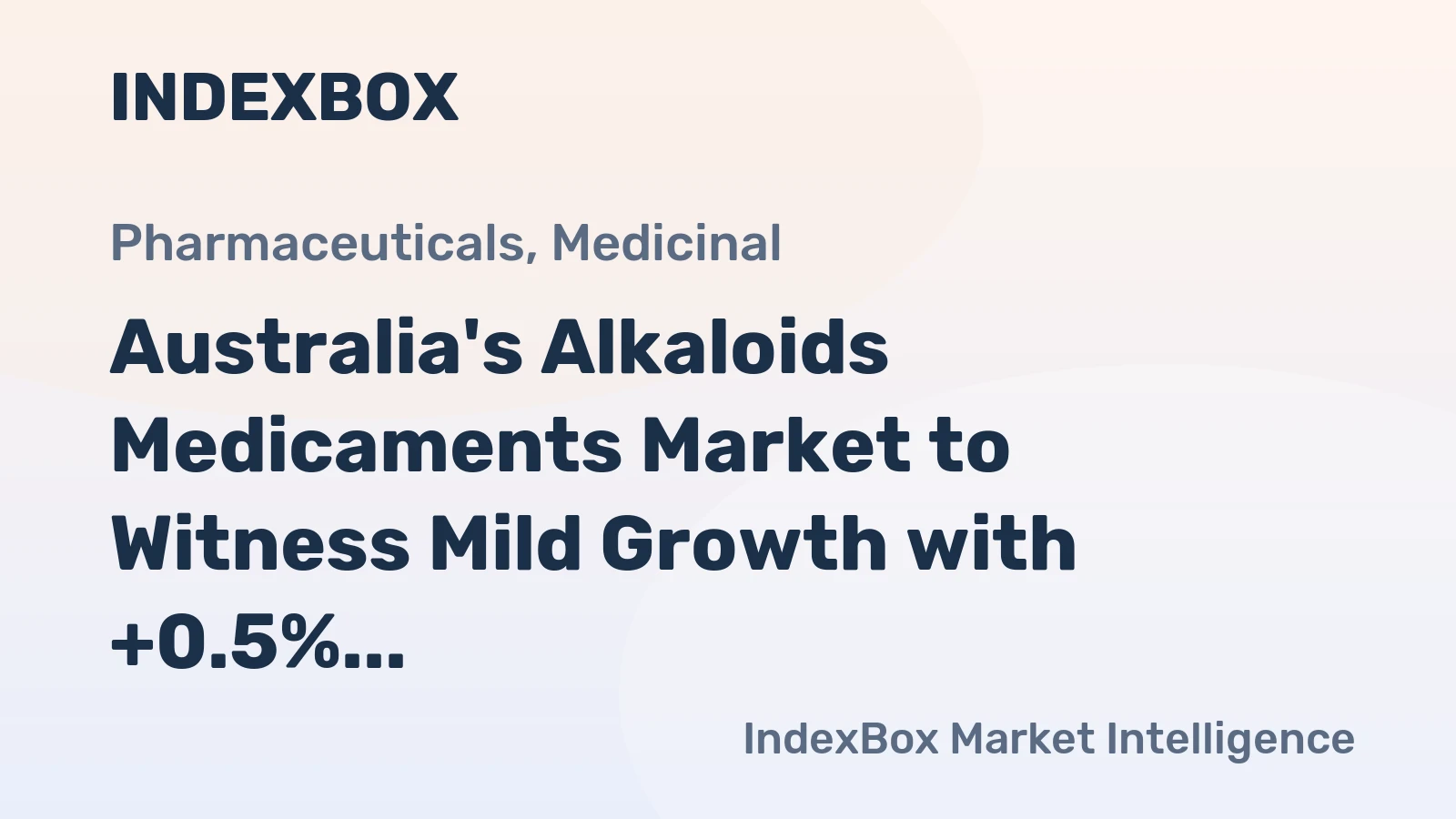 Australia's Alkaloids Medicaments Market to Witness Mild Growth with +0.5% CAGR from 2024 to 2035