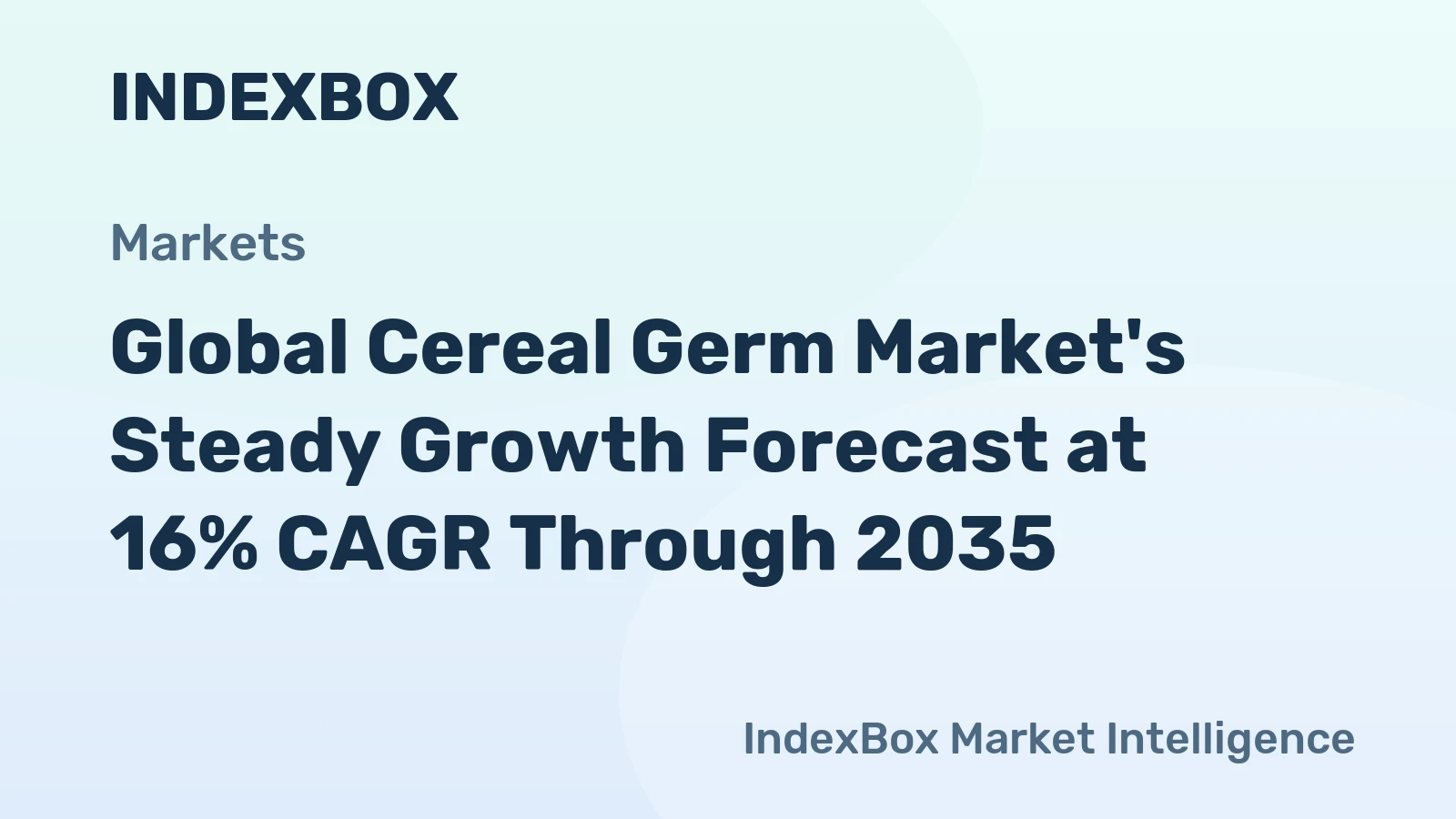 Global Cereal Germ Market's Steady Growth Forecast at 16% CAGR Through 2035