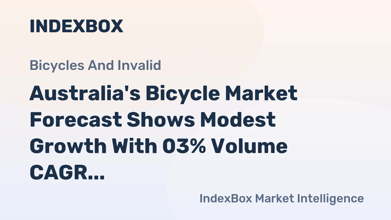 Australia's Bicycle Market Forecast Shows Modest Growth With 03% Volume CAGR Through 2035