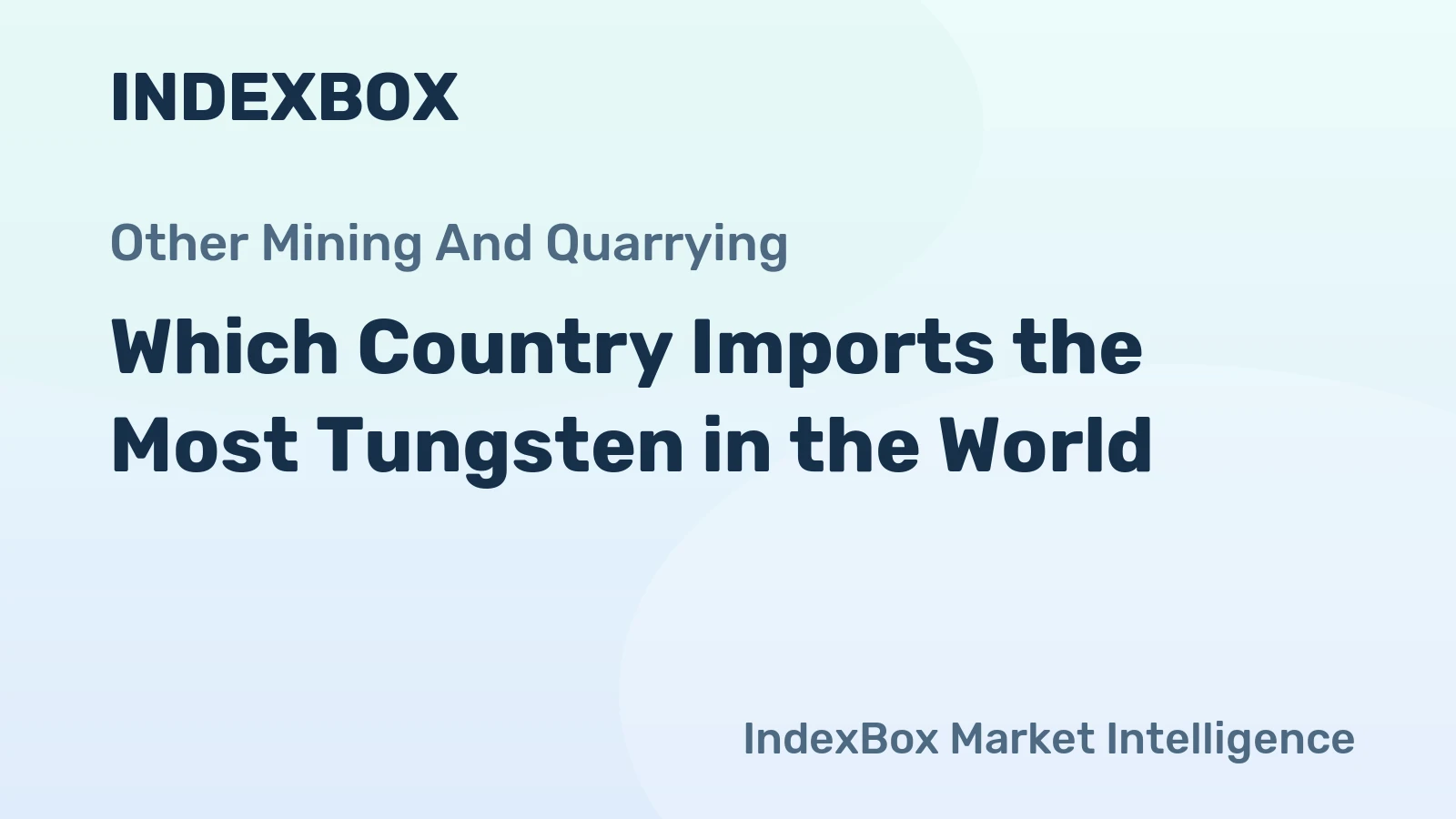 Which Country Imports the Most Tungsten in the World?