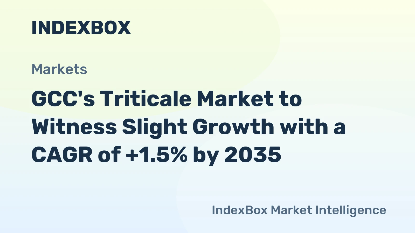 GCC's Triticale Market to Witness Slight Growth with a CAGR of +1.5% by 2035