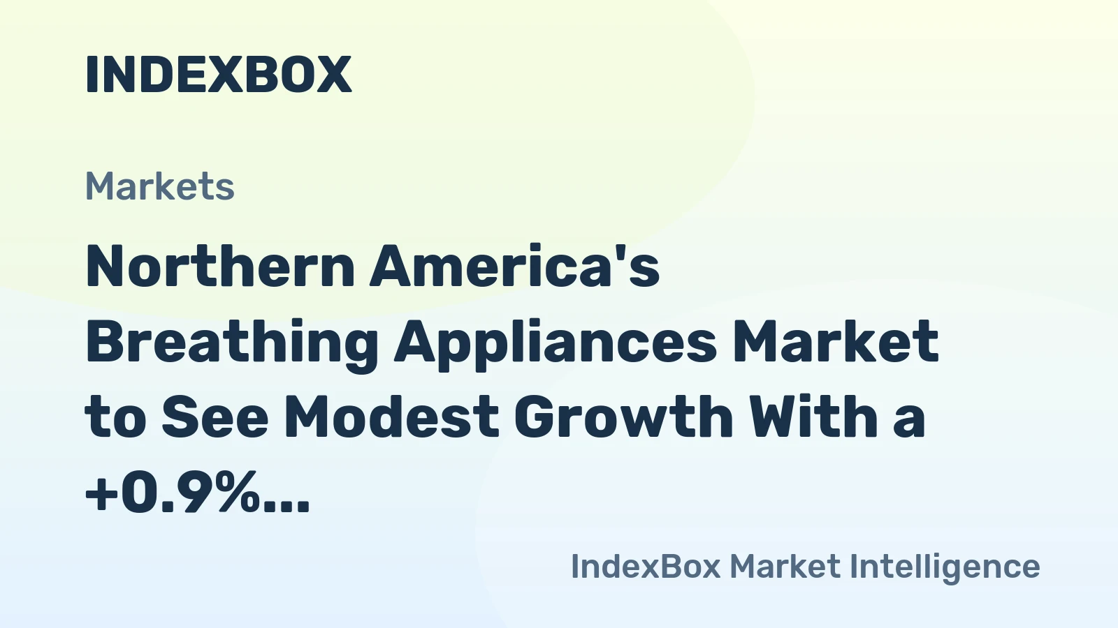 Northern America's Breathing Appliances Market to See Modest Growth With a +0.9% Volume CAGR