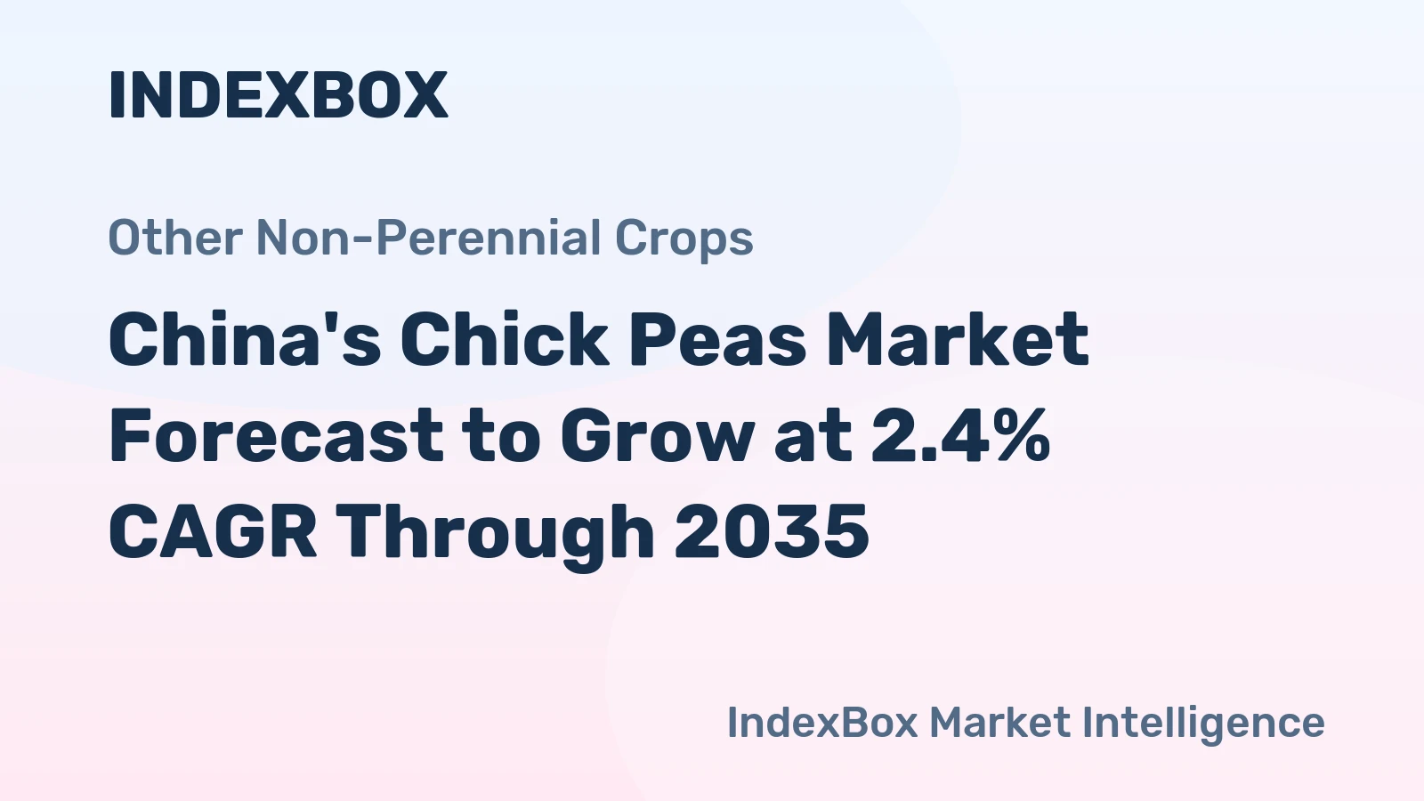 China's Chick Peas Market Forecast to Grow at 2.4% CAGR Through 2035