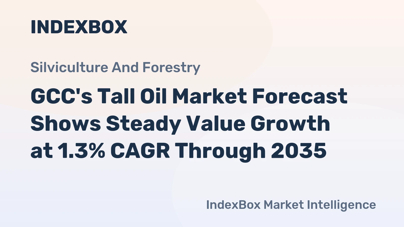 GCC's Tall Oil Market Forecast Shows Steady Value Growth at 1.3% CAGR Through 2035