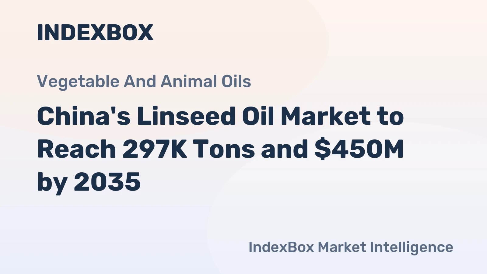 China's Linseed Oil Market to Reach 297K Tons and $450M by 2035