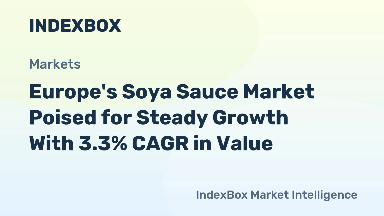 Europe's Soya Sauce Market Poised for Steady Growth With 3.3% CAGR in Value
