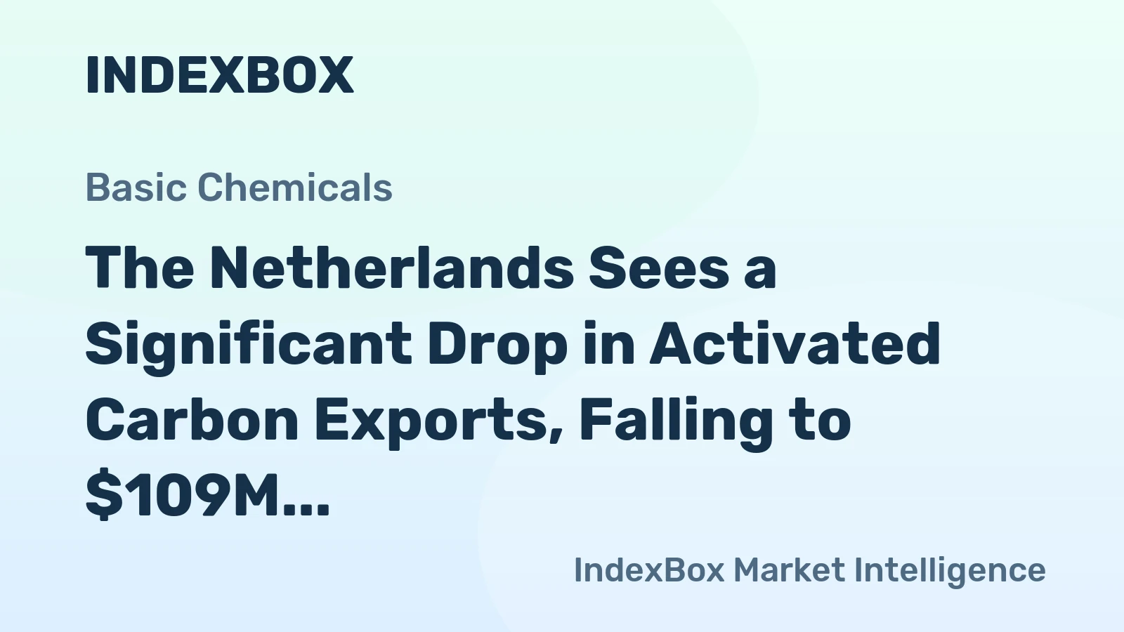 The Netherlands Sees a Significant Drop in Activated Carbon Exports, Falling to $109M in 2024