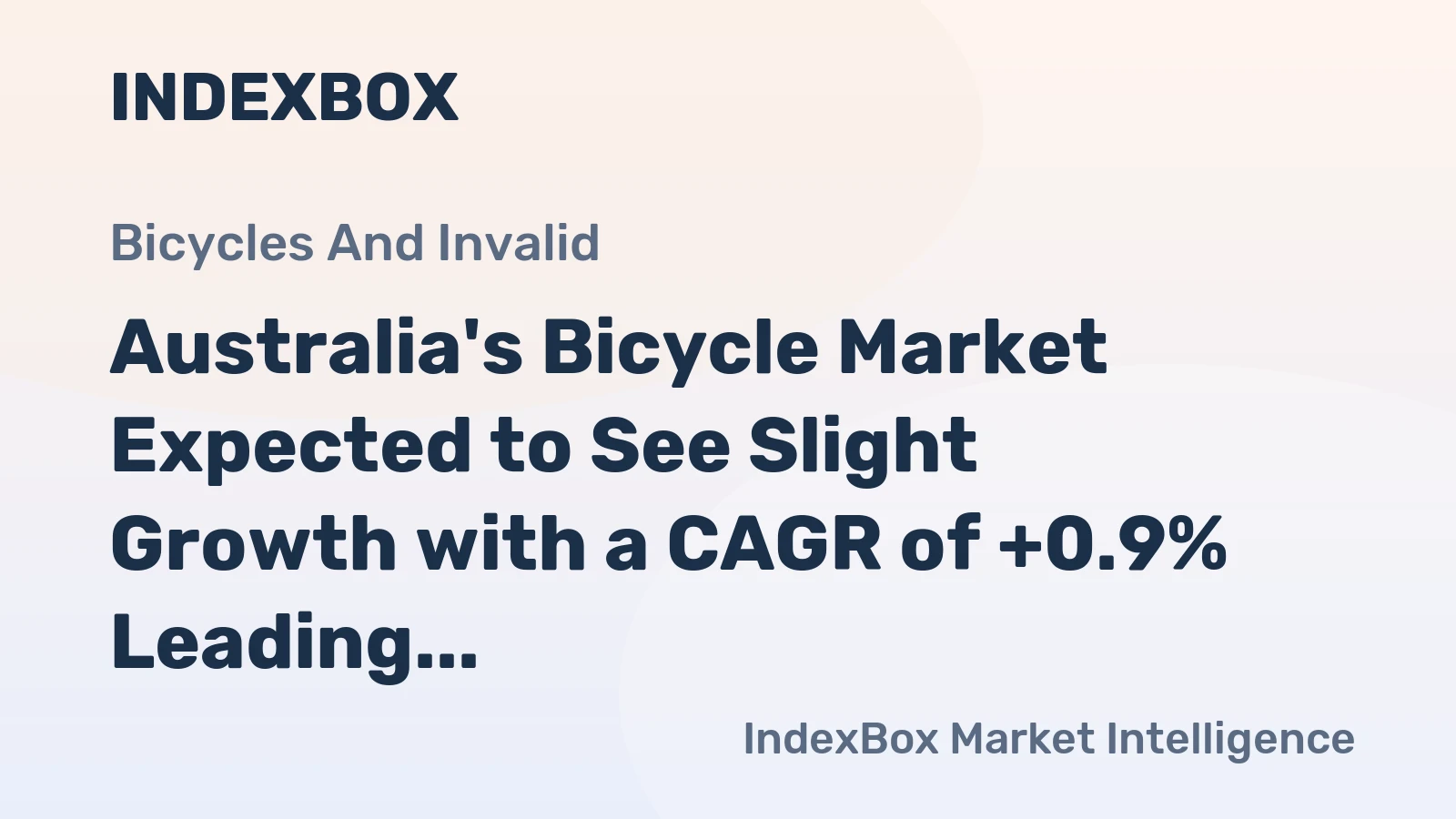 Australia's Bicycle Market Expected to See Slight Growth with a CAGR of +0.9% Leading to $166M Value by 2035