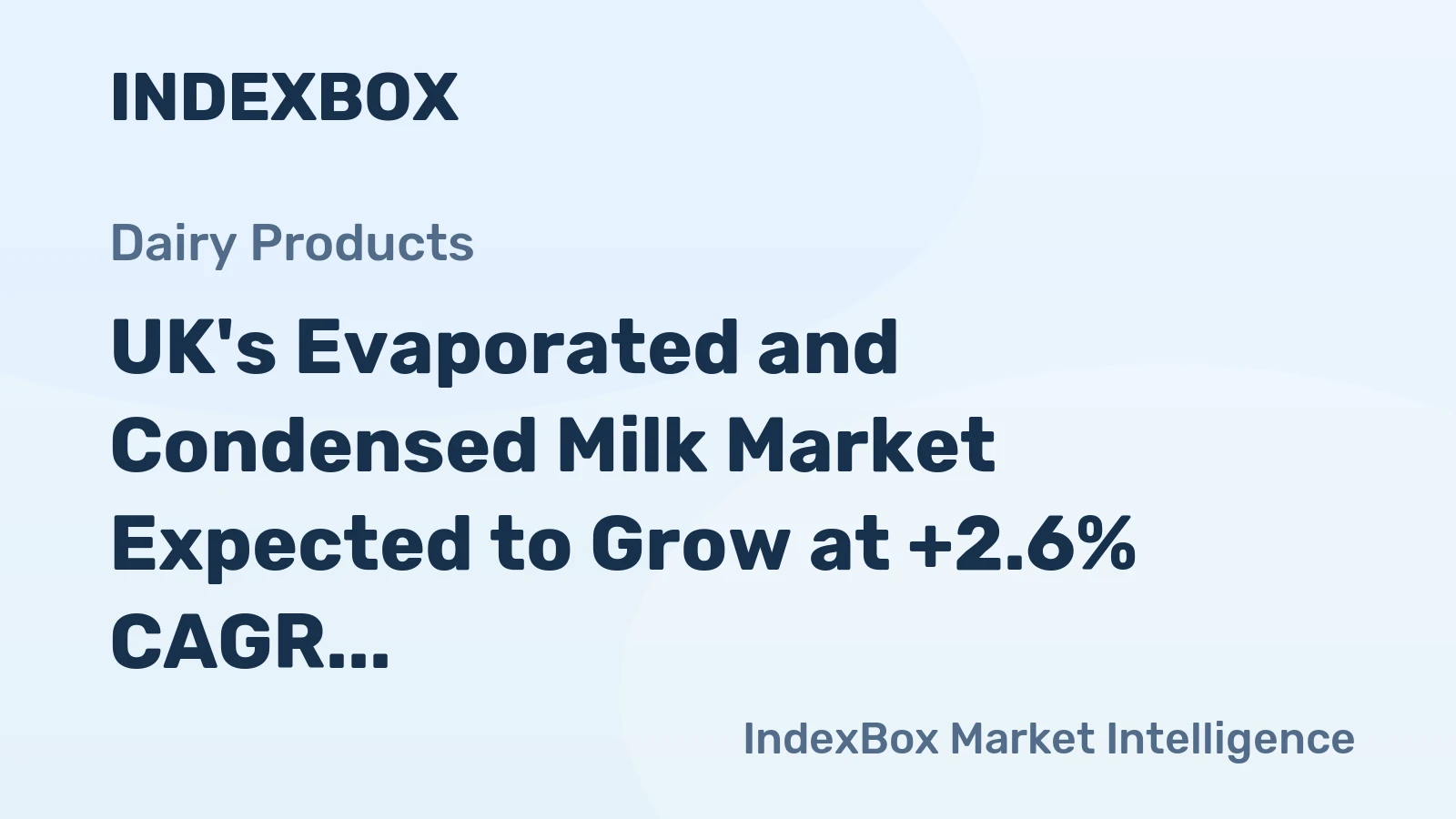 UK's Evaporated and Condensed Milk Market Expected to Grow at +2.6% CAGR by 2035