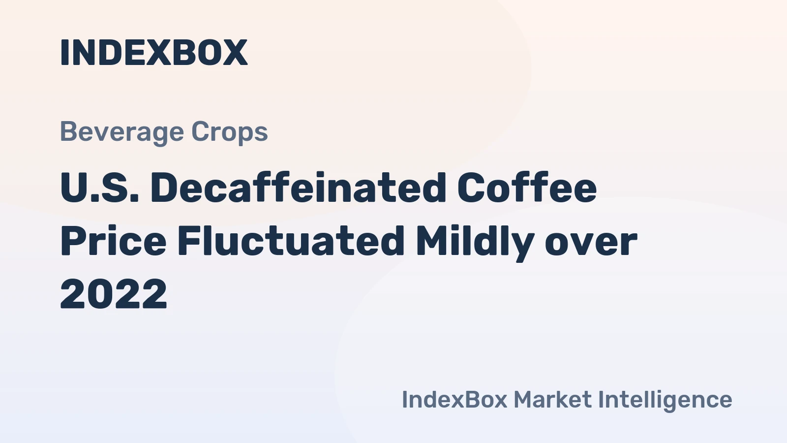 U.S. Decaffeinated Coffee Price Fluctuated Mildly over 2022