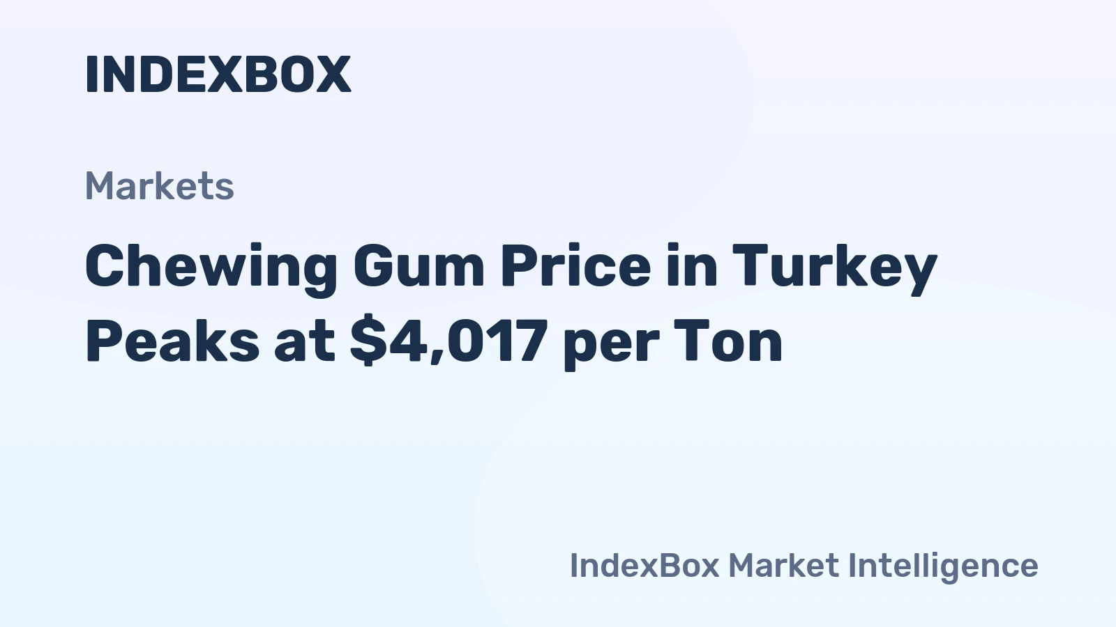 Chewing Gum Price in Turkey Peaks at $4,017 per Ton