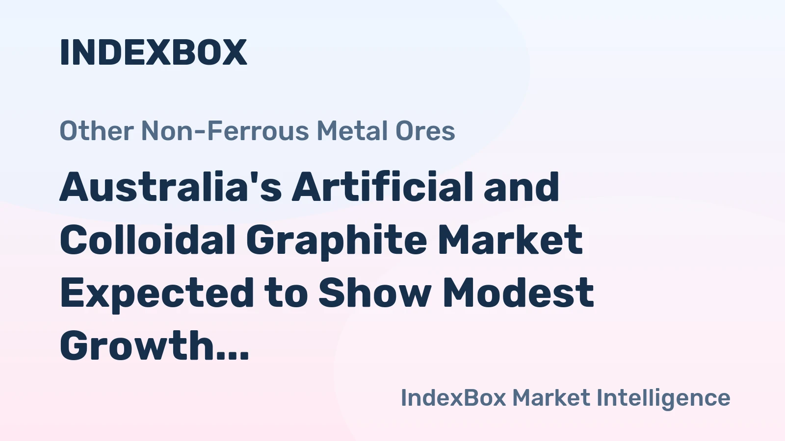 Australia's Artificial and Colloidal Graphite Market Expected to Show Modest Growth with +2.7% CAGR