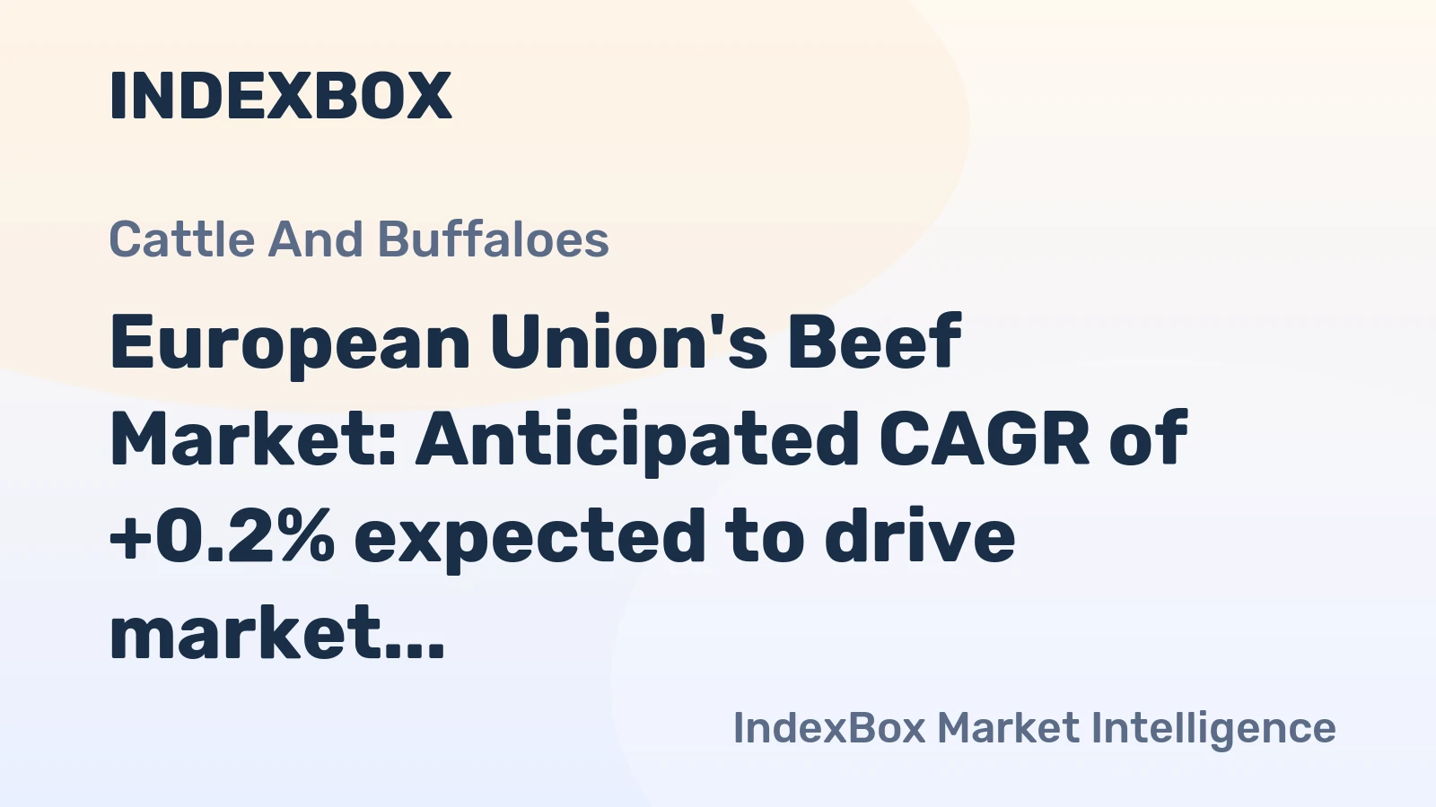 European Union's Beef Market: Anticipated CAGR of +0.2% expected to drive market volume to 6.4M tons by 2035
