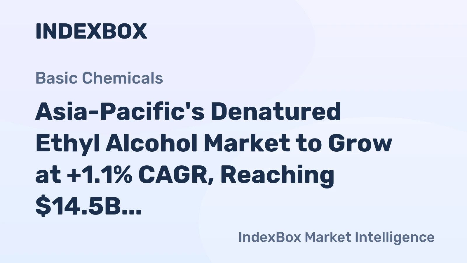 Asia-Pacific's Denatured Ethyl Alcohol Market to Grow at +1.1% CAGR, Reaching $14.5B by 2035