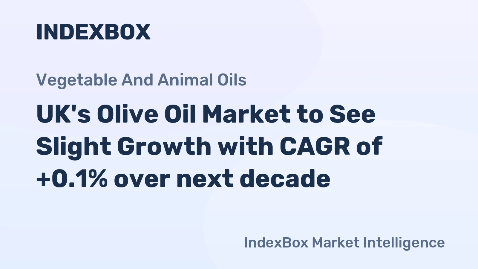 UK's Olive Oil Market to See Slight Growth with CAGR of +0.1% over next decade
